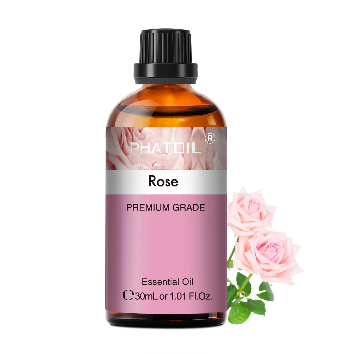 PHATOIL Rose Essential Oil Pure Organic Rose Oil for Diffuser, Perfume