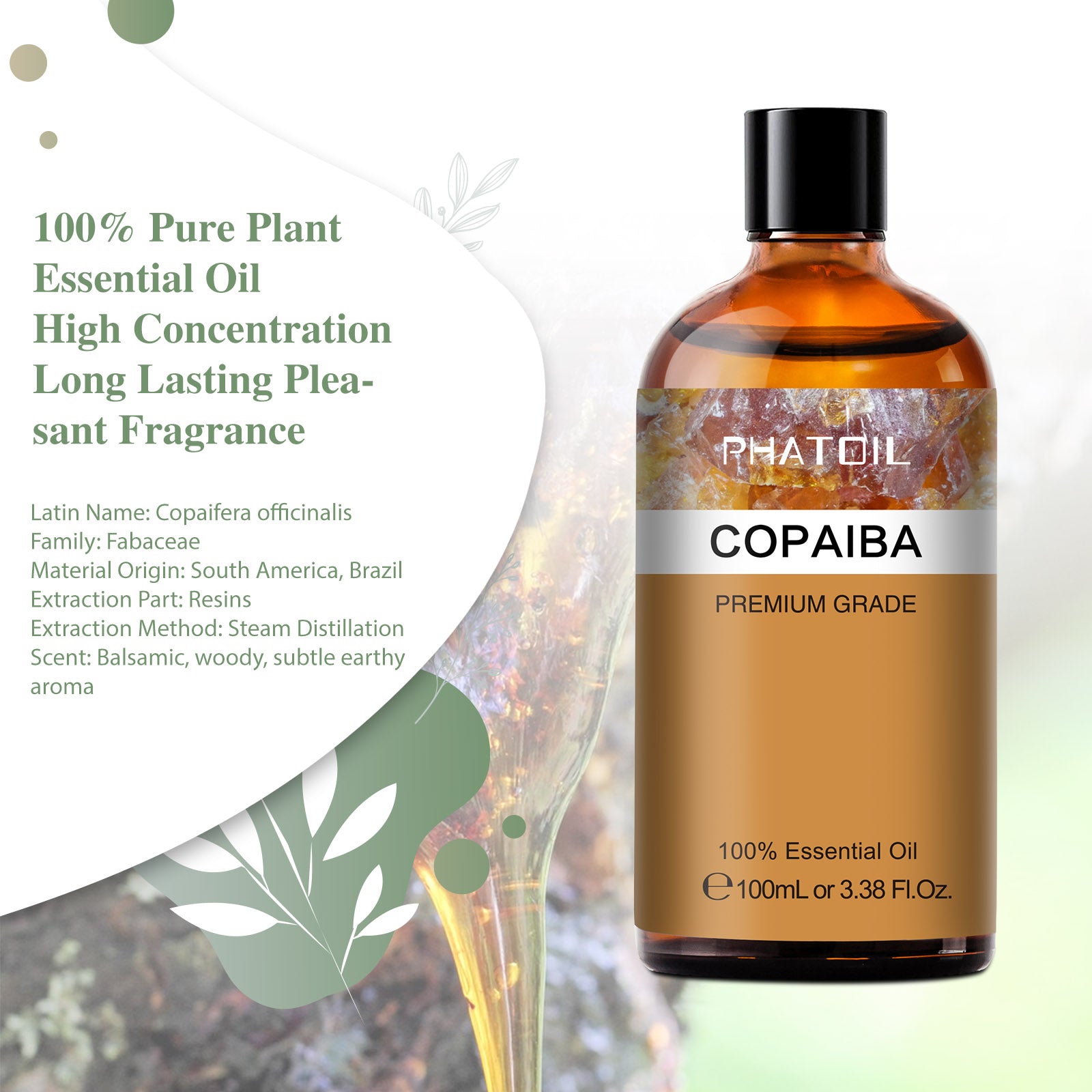 Copaiba Essential Oil Benefit | 100% Pure and Natural | PHATOIL