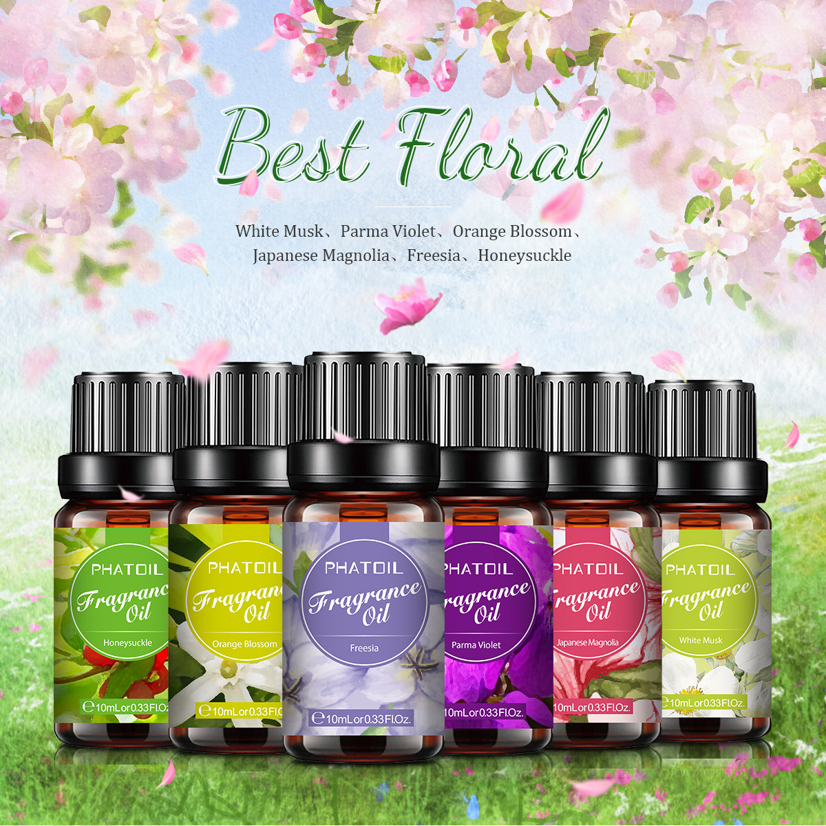 Floral Fragrance Oil For Diffuser | Perfume Oil Gift Set | PHATOIL