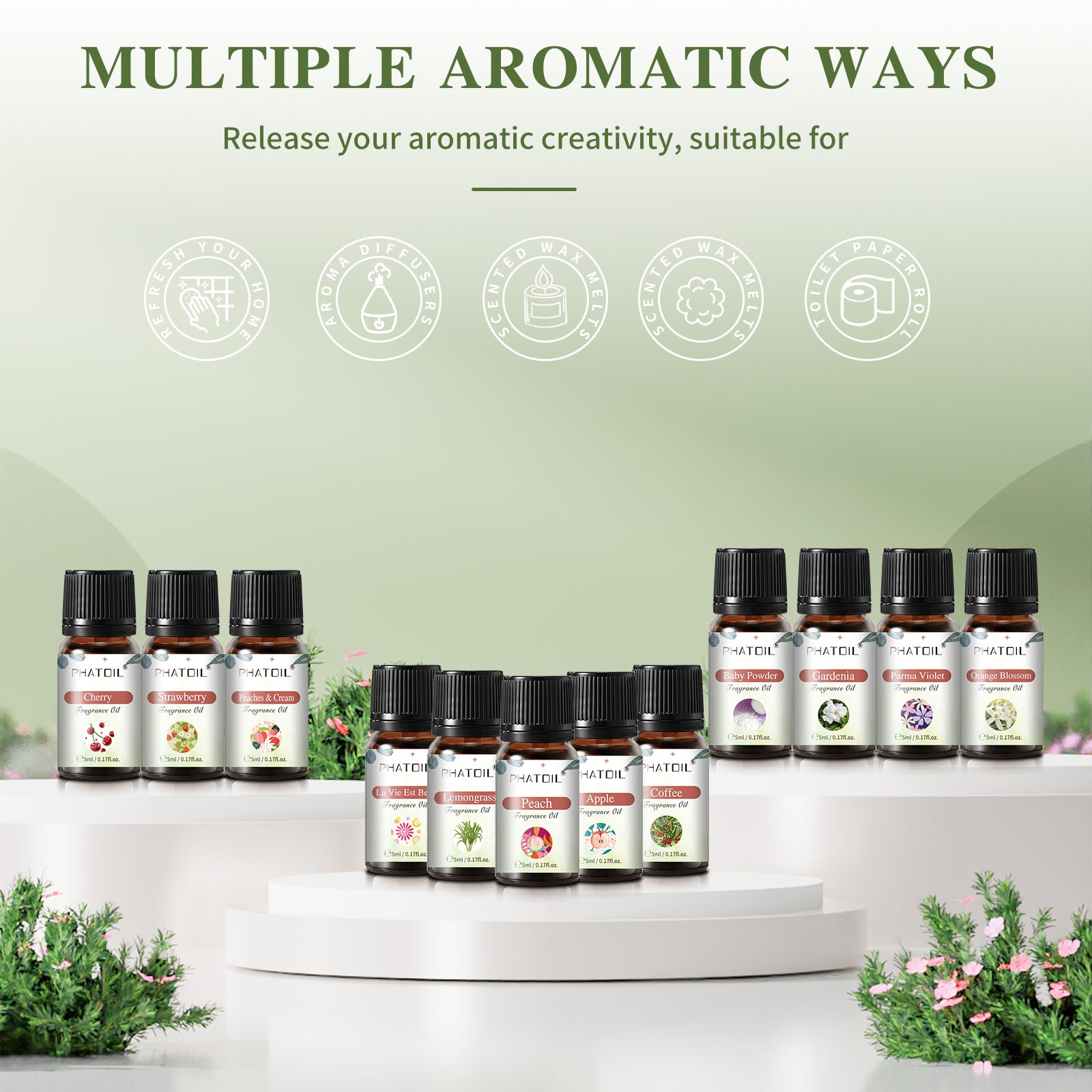 Multi-scent Fragrance Oil For Diffusers | Perfume Oil Gift Set | PHATOIL